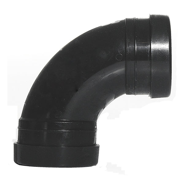110mm Push Fit Soil 92 Bend Double Socket Black – THE DRAINAGE ...