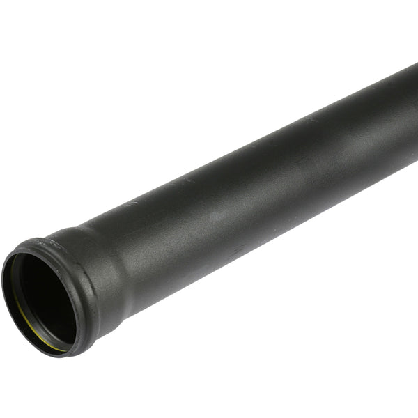 110mm Push Fit Soil Single Socket Pipe 3m Black – THE DRAINAGE ...